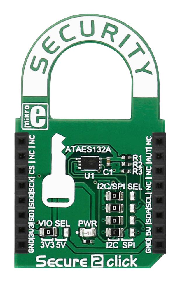 MIKROE-2760 - Mikroelektronika - Add-On Board, Secure 2 Click Board, mikroBUS Connector