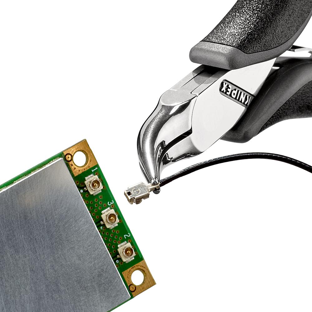 35 42 115 ESD - Knipex - 115mm 45° Bent Half-round Jaw Mirror Polished ...